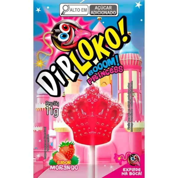 DIP LOKO BOOOM PRINCESAS MORANGO 11G C/15 – Eu compro direto
